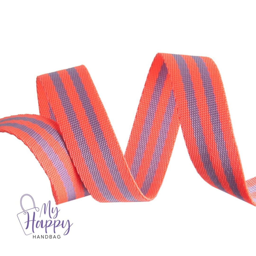 IN STOCK Tula Pink Webbing 1" (25mm) Wide, Lavender and Pink- by the ...