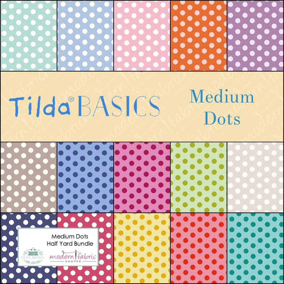 Medium Dots Basics by Tilda- Half Yard Bundle - Etsy
