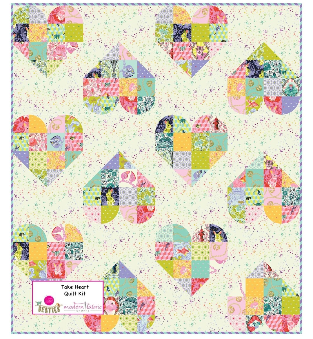 Tula Pink Besties Take Heart Quilt Kit OCTOBER 2023 - Etsy