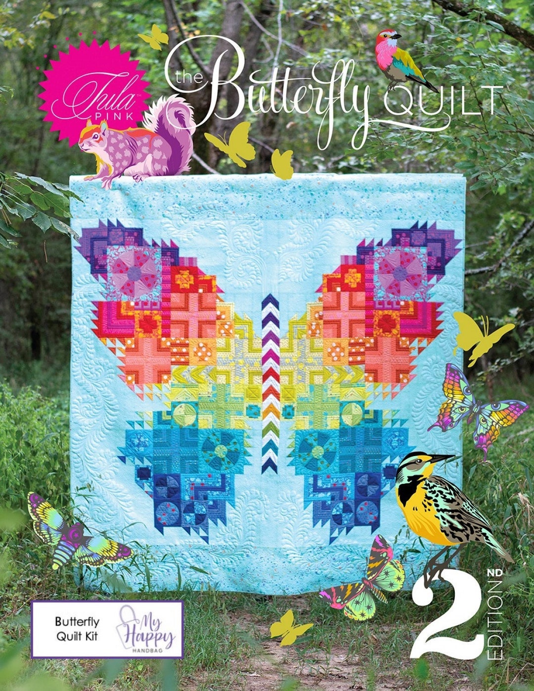 IN STOCK Tula Pink Butterfly Quilt Kit With 8 Background Options - Etsy