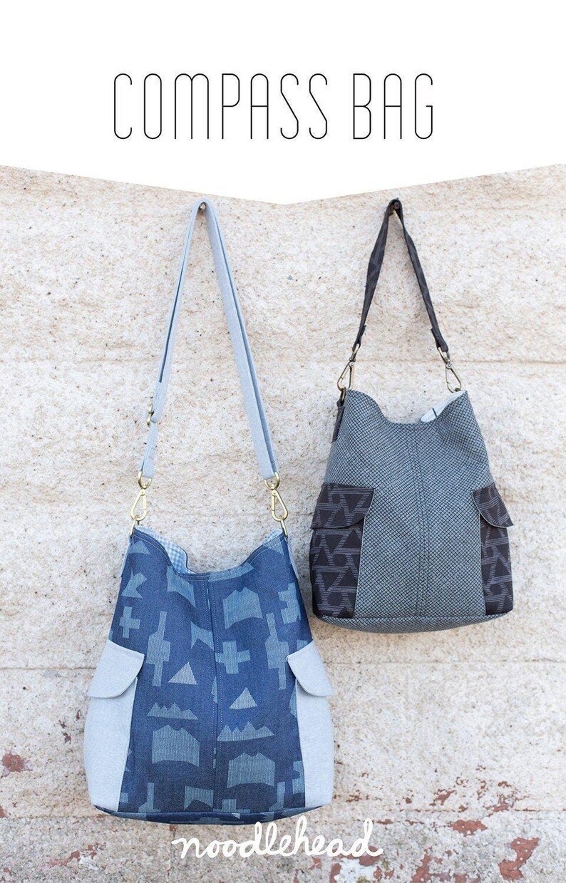 Noodlehead Compass Bag Pattern- Crossbody Bag in 2 Sizes - Etsy