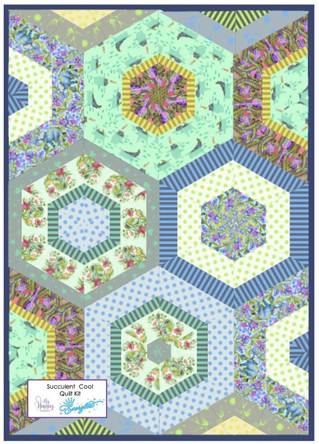 Tula Pink Everglow Succulent Cool Quilt Kit APRIL 2023 - Etsy