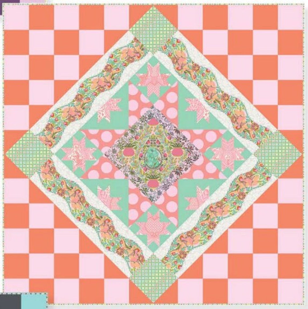 Pre-order Tula Pink Roar Aster Quilt Kit-persimmon APRIL 2024 Delivery ...