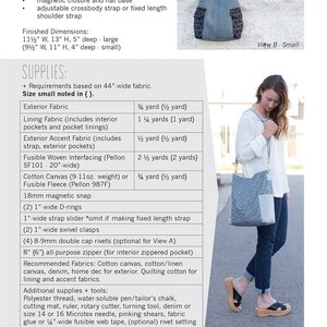 Noodlehead Compass Bag Pattern- Crossbody Bag in 2 Sizes - Etsy