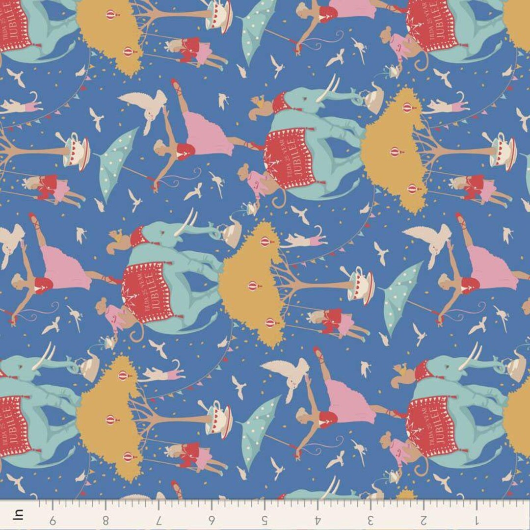 Tilda Jubilee Circus Life Til100553-blue Half Yard February 2024 - Etsy