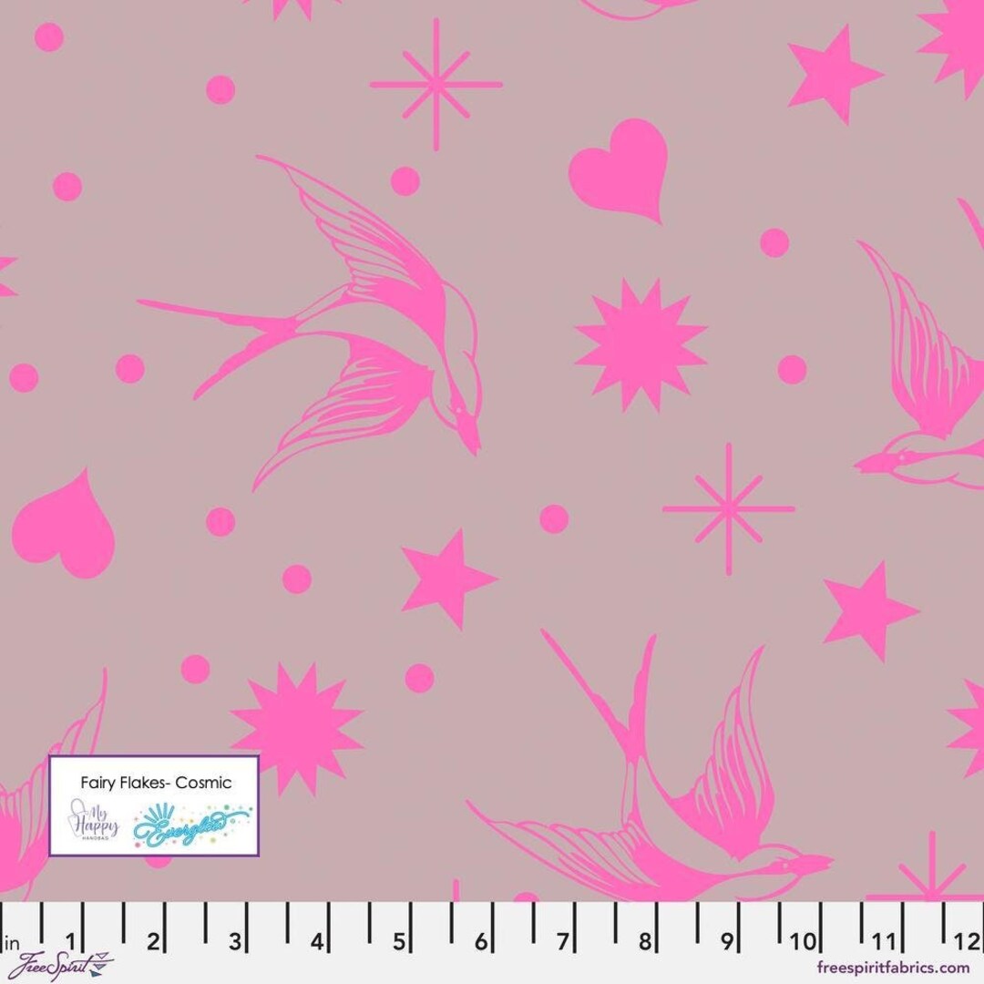 Tula Pink Neon True Colors- Fairy Flakes PWTP157.COSMIC- Half Yard - Etsy