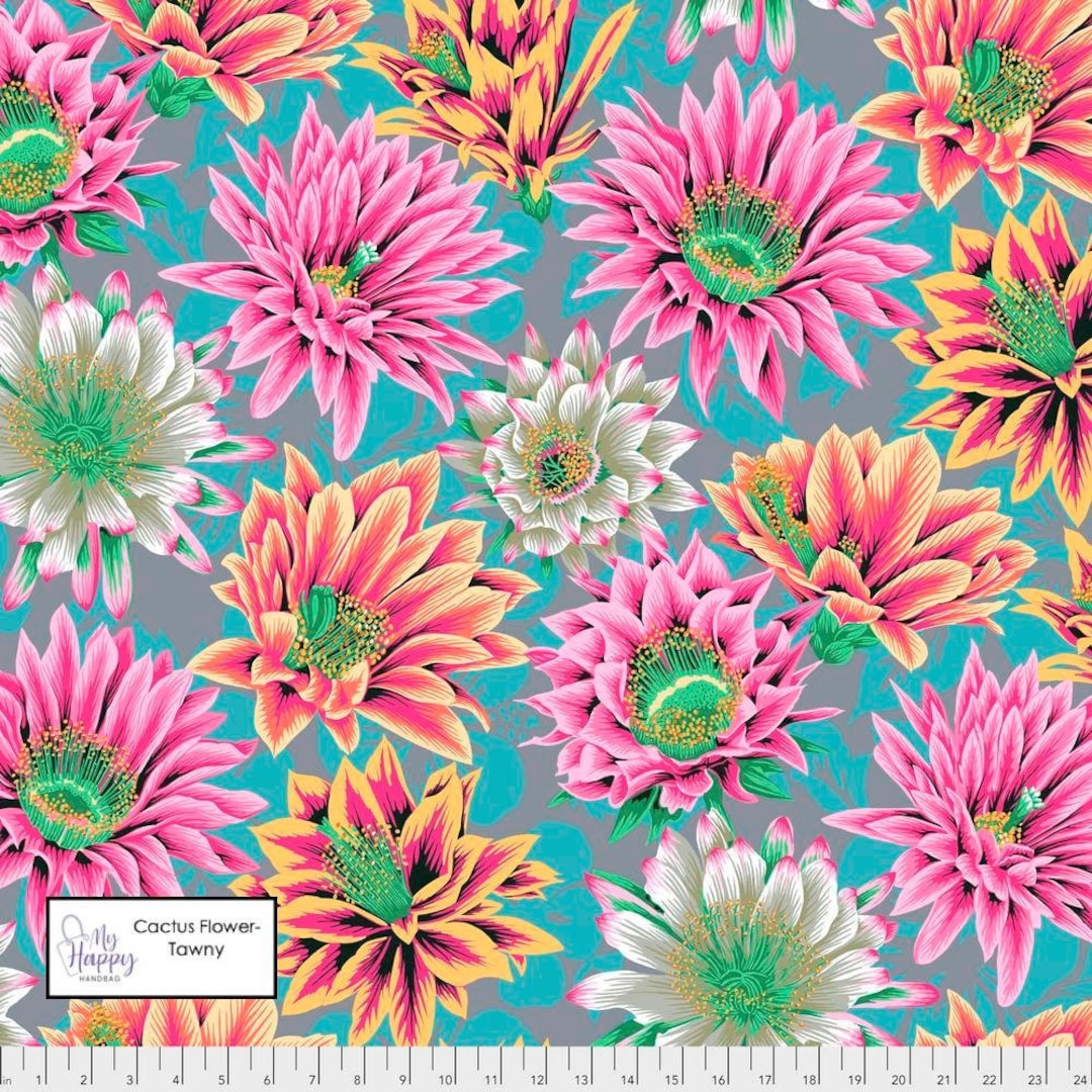 Kaffe Fassett Cactus Flower PWPJ096.TAWNY Half Yard - Etsy