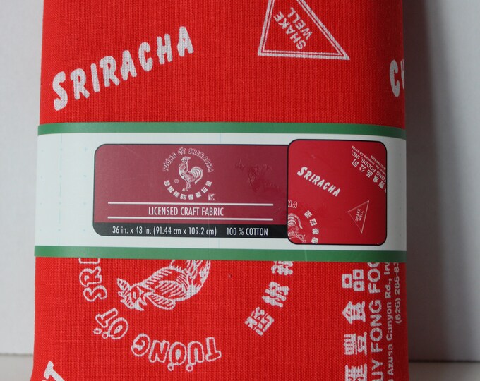 Sriracha Logo 1 Yard Pre-cut Fabric Cotton - Etsy