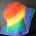 2023 Handmade rainbow Falls Bucket Style Summer Floppy Hat One Size ...