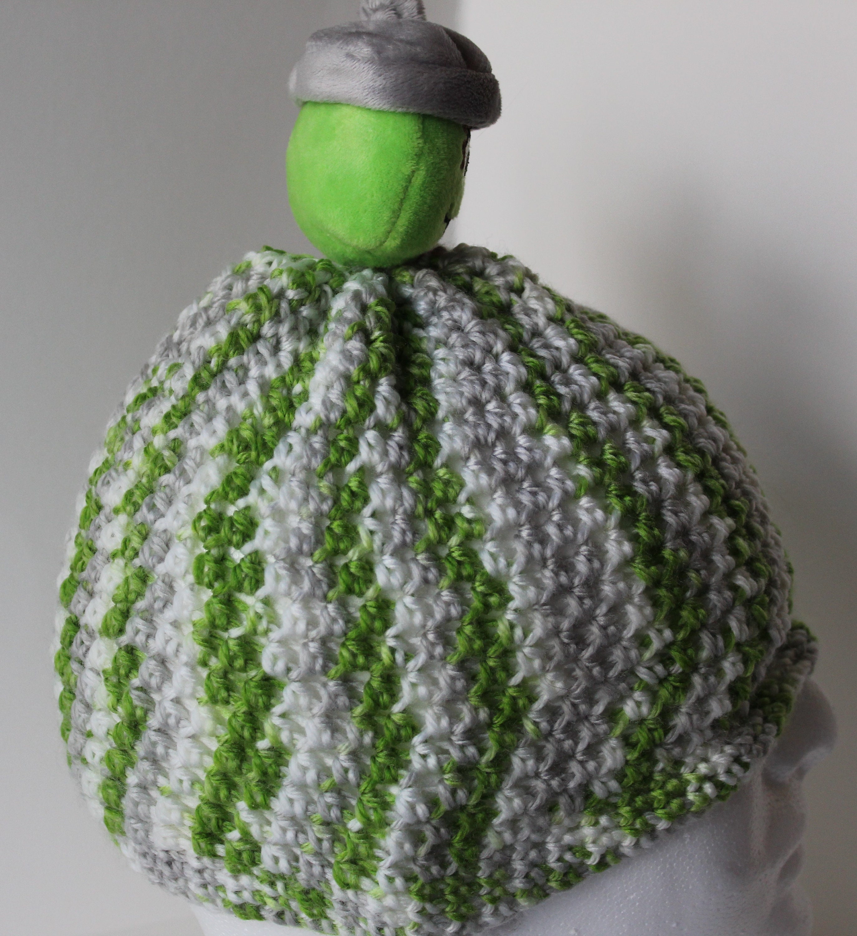 Oscar the Grouch Handmade Crochet Child Size Hat Sesame Steet Character ...