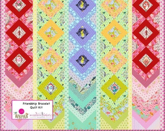 Tula Pink Besties Friendship Bracelet Quilt Kit OCTOBER - Etsy