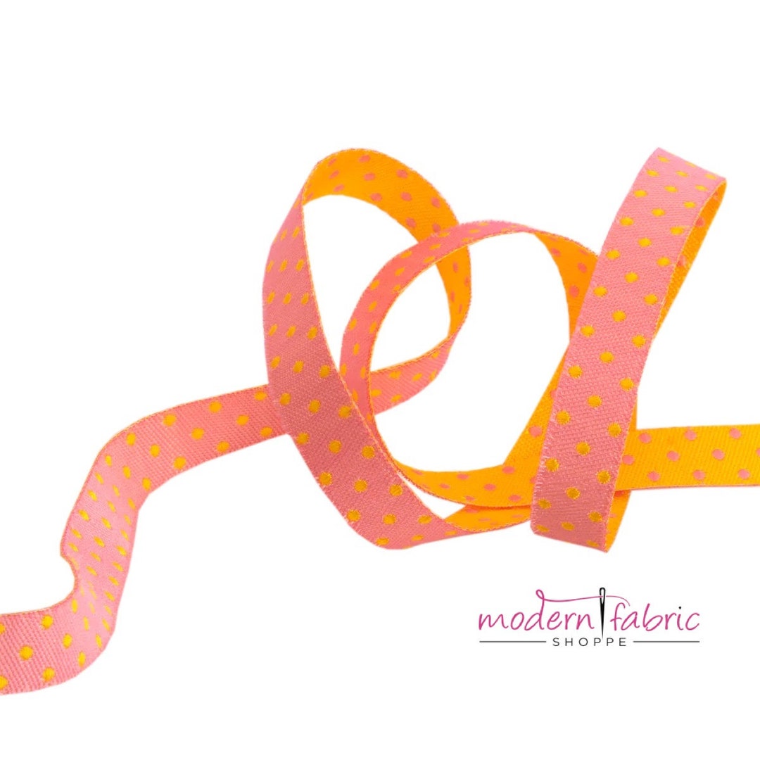 Dots Flare Reversible 3/8"-tula Pink Strips and Dots- by the Yard - Etsy