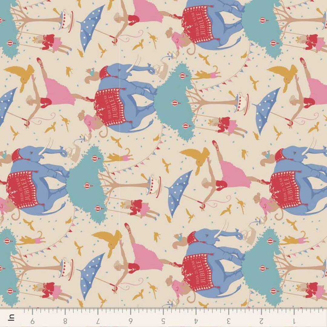 Tilda Jubilee Circus Life Til100547-cream Half Yard February 2024 - Etsy