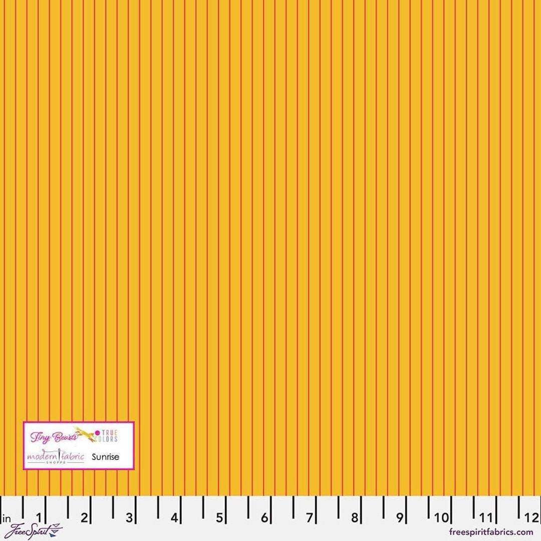 Tula Pink True Color- Tiny Stripes PWTP186.SUNRISE- Half Yard - Etsy