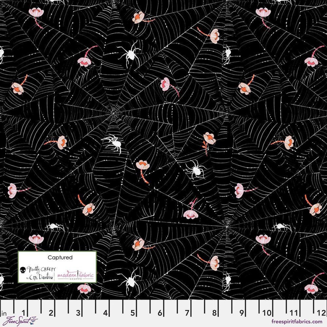 Pretty Creepy by Cori Dantini Captured PWCD069.XBLACK Half Yard May ...