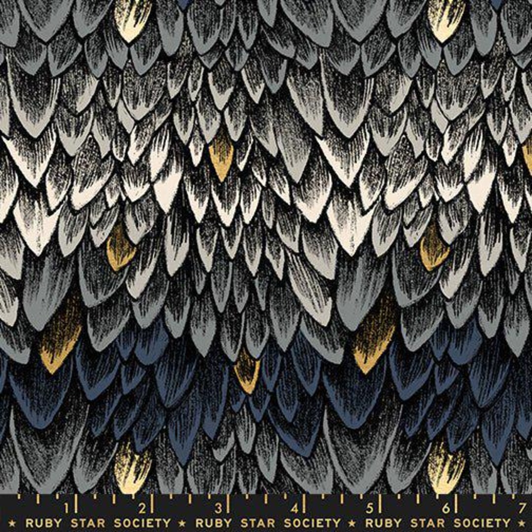 PRE-ORDER Fireglow by Sarah Watts- Scales RS 2134 14m-smoke- Half Yard ...