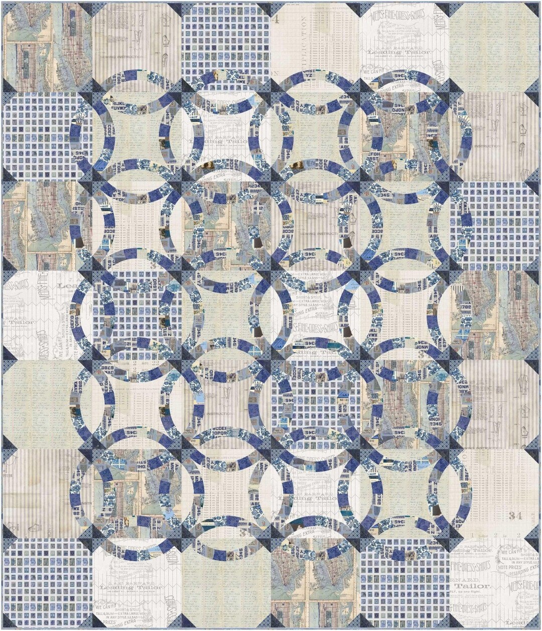 Pre-order Double Wedding Ring Quilt Kit Featuring Eclectic Elements ...