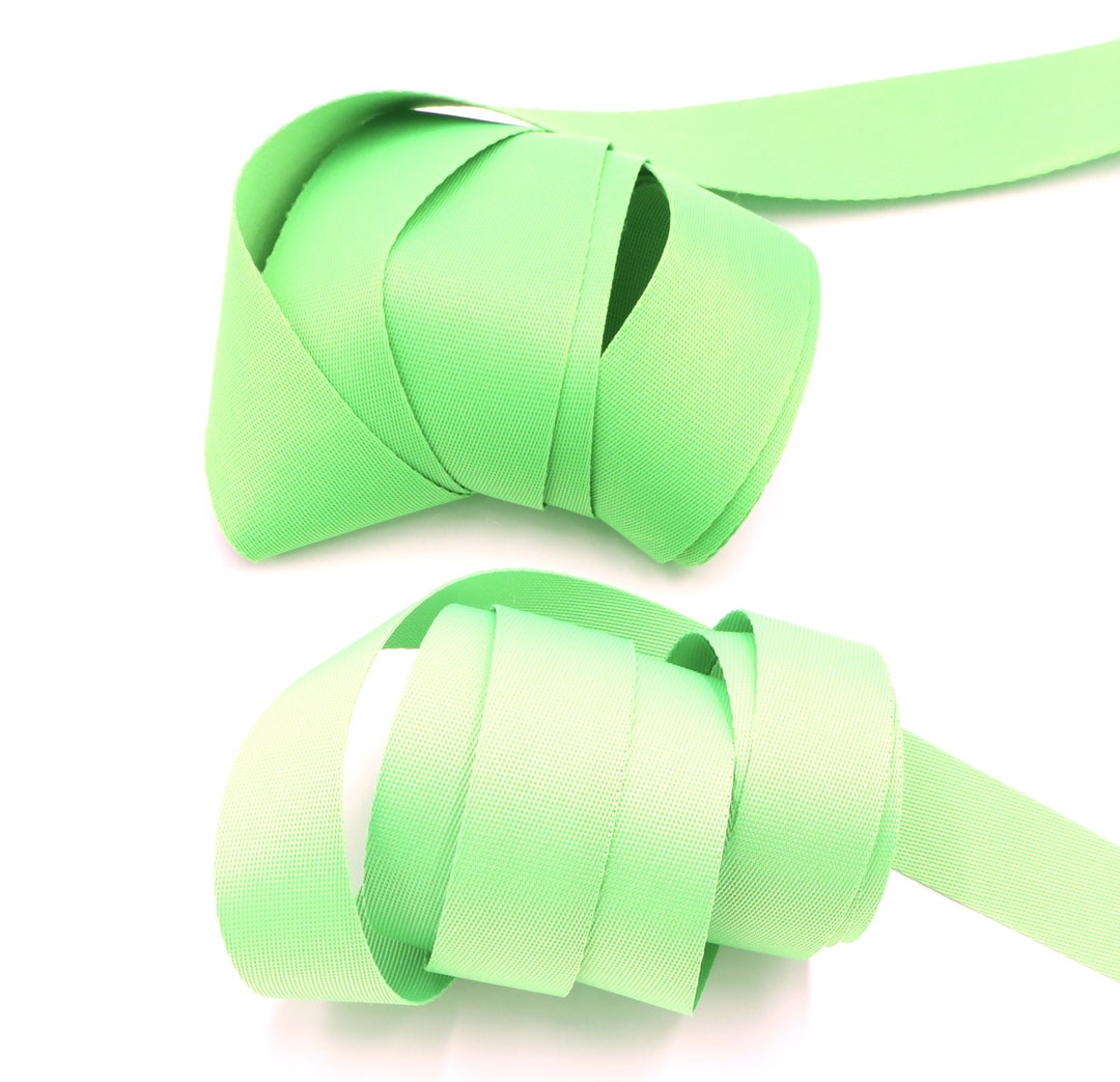 Spring Green 1 Inch (25mm) or 1.5 Inch (38mm) Width Nylon Webbing ...