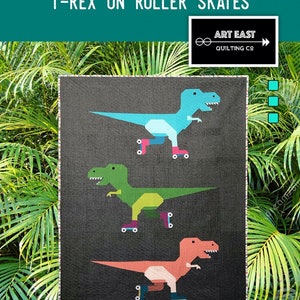 Dinorama T Rex Quilt Pattern by Art East Quilting Co. - Etsy