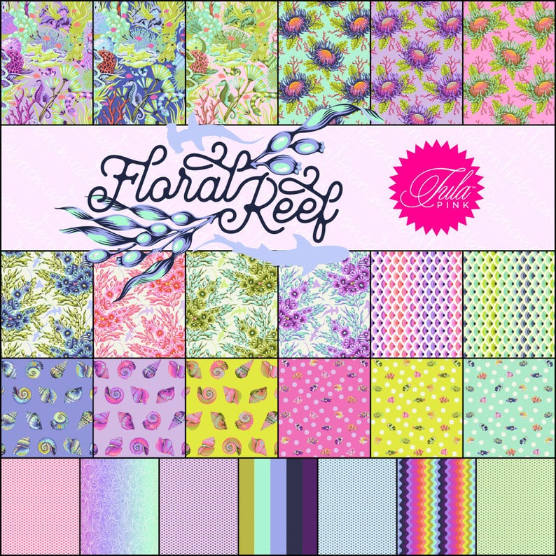 PRE-ORDER Tula Pink Floral Reef- Half Yard Bundle- April 2026 - Etsy