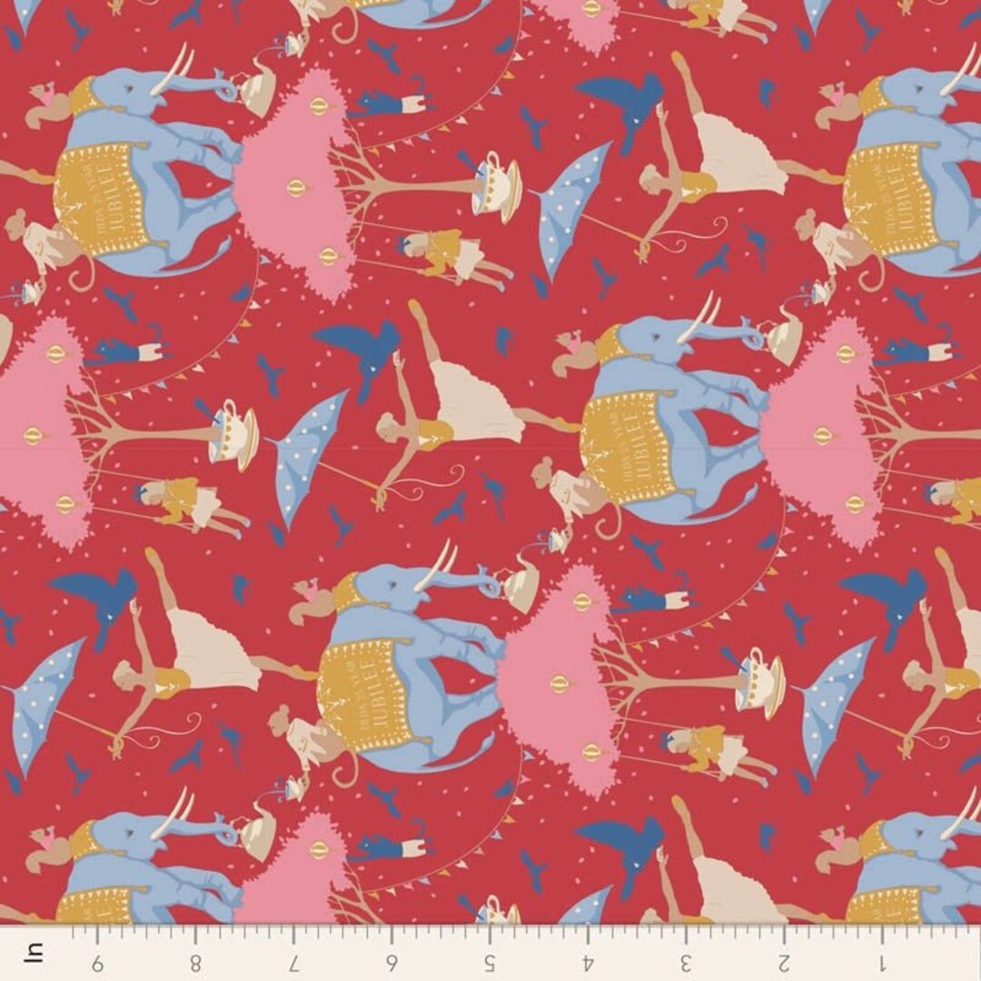 Tilda Jubilee Circus Life Til100543-red Half Yard February 2024 - Etsy
