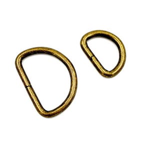 Antique Brass 1 1/2" -38mm D-ring Hardware for Bags and Crafts, Set of ...
