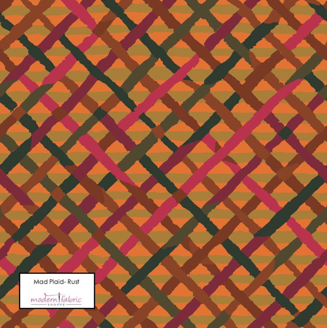 Kaffe Fassett- Brandon Mably, Mad Plaid, PWBM037.RUST- Half Yard - Etsy