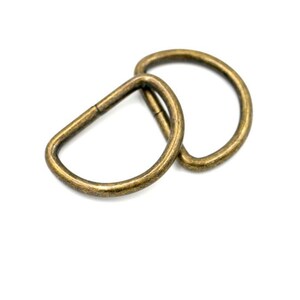 Antique Brass 1 1/2" -38mm D-ring Hardware for Bags and Crafts, Set of ...