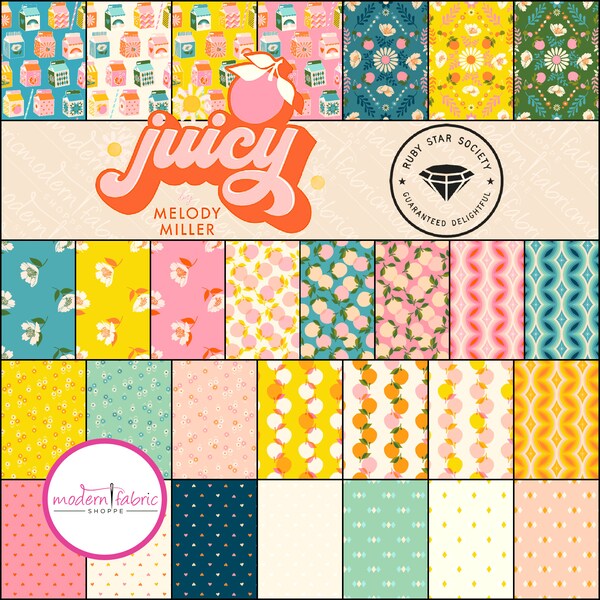 Melody Miller Ruby Star Fabric - Etsy