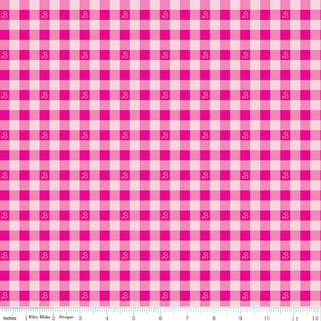 Barbie World by Riley Blake Designs Barbie Gingham C15024-HOTPINK March ...