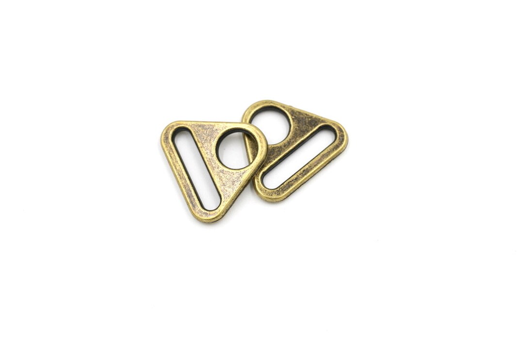 Antique Brass 1"- 25mm Triangle Ring Hardware for Bags and Crafts, Set ...