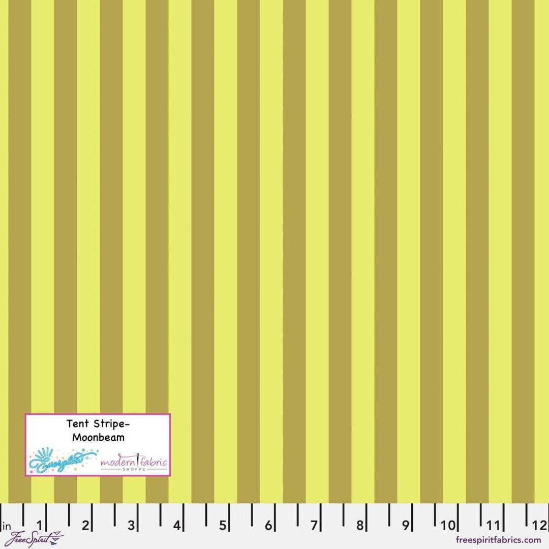 Tula Pink's Neon True Colors- Tent Stripe PWTP069.MOONBEAM- Half Yard ...
