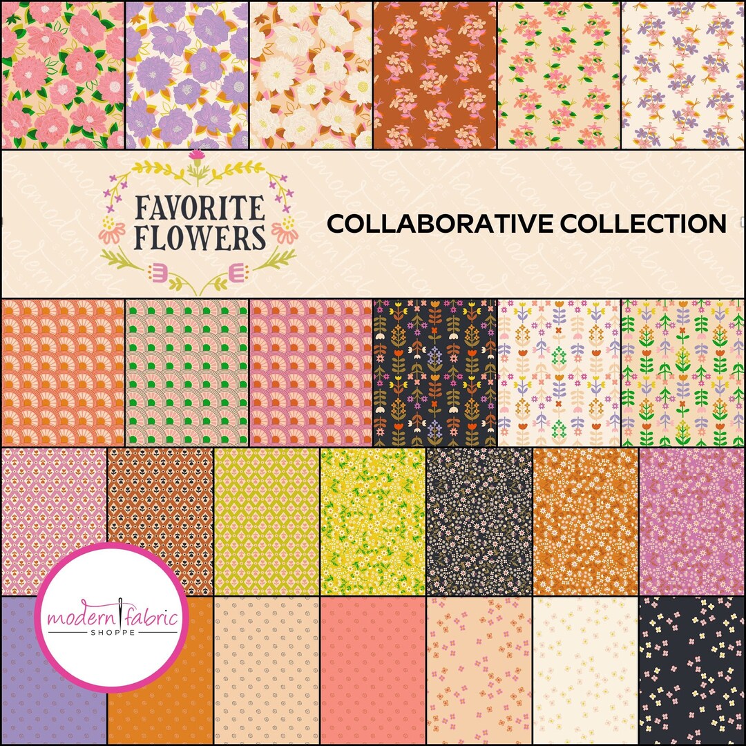 PRE-ORDER Flower Favorites Collaboration by Moda Fat Quarter Bundle ...