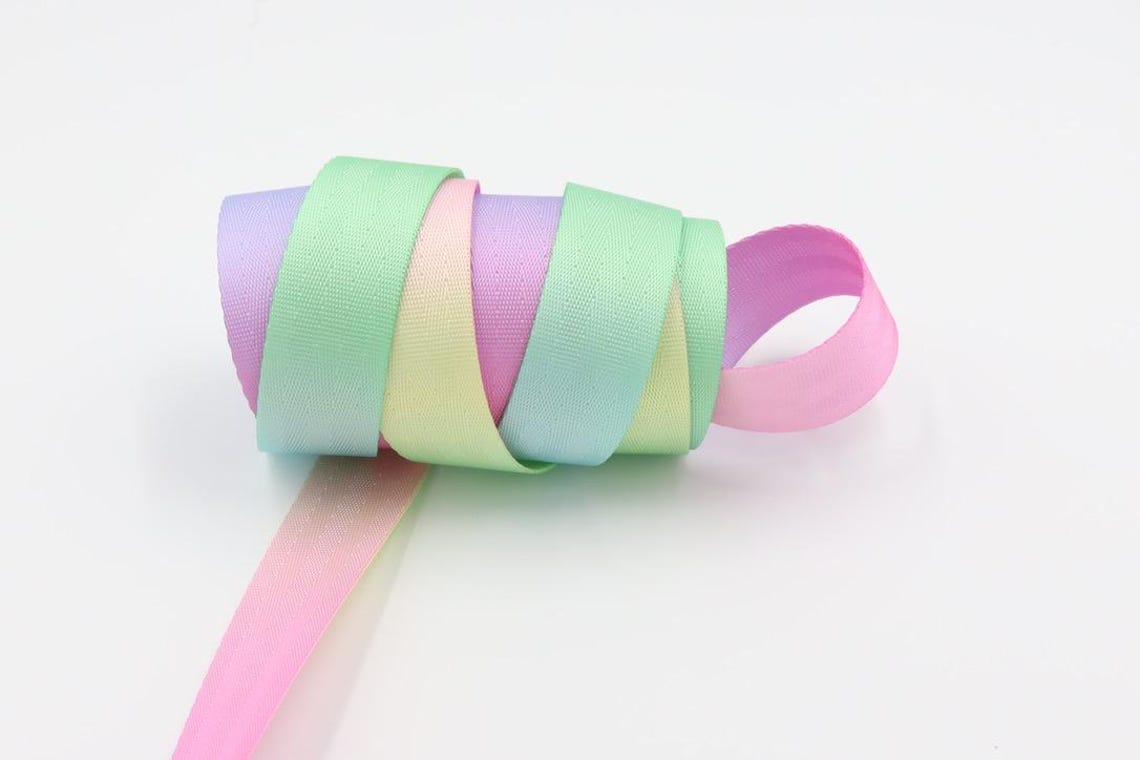 Rainbow Pastel 1 Inch (25mm)width Nylon Webbing- by the Yard - Etsy