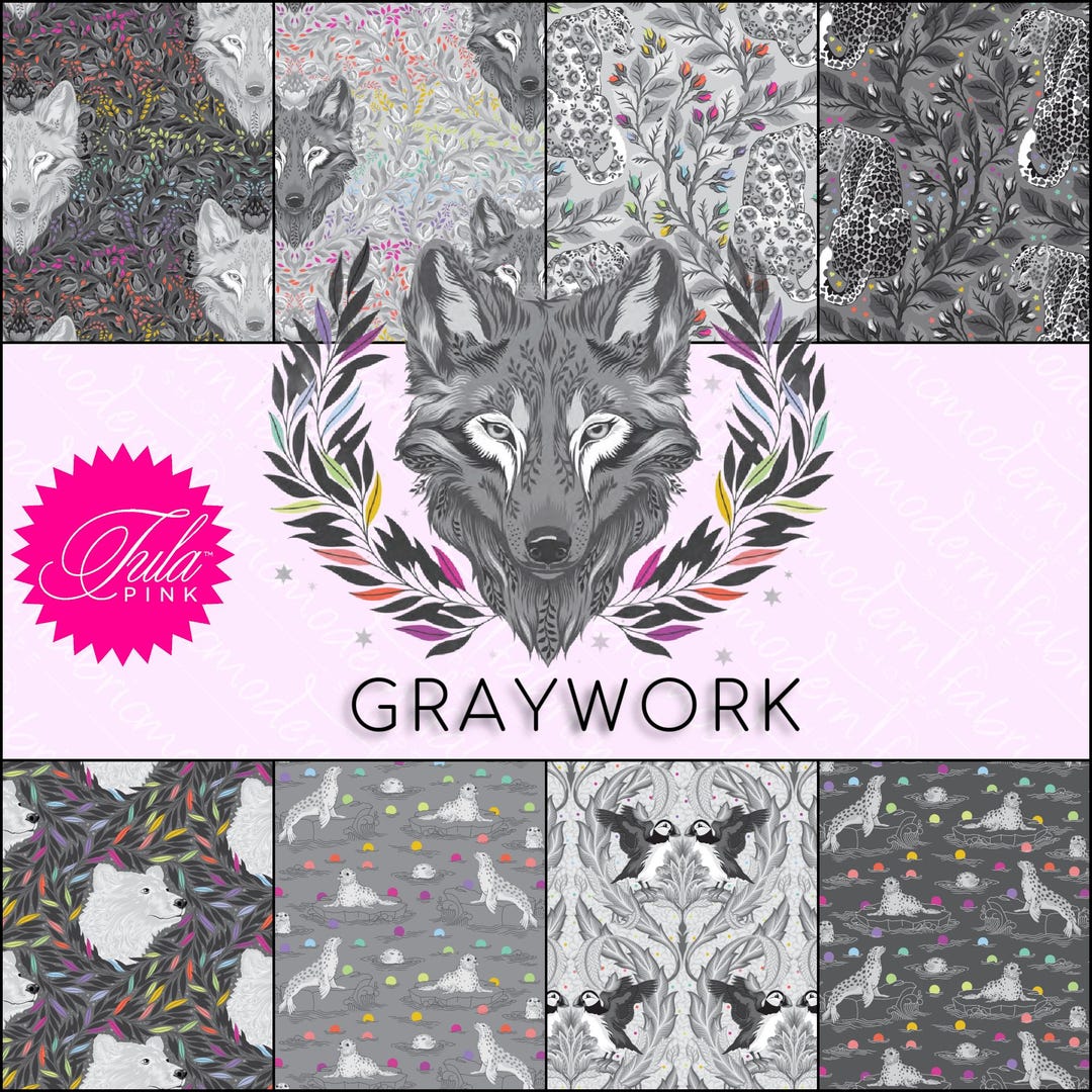 PRE-ORDER Tula Pink Graywork- Half Yard Bundle- October 2025 - Etsy