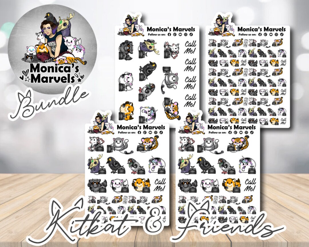 Chibi Kitkat and Friends Vintage Phone Rotatory Phone Printable Planner ...