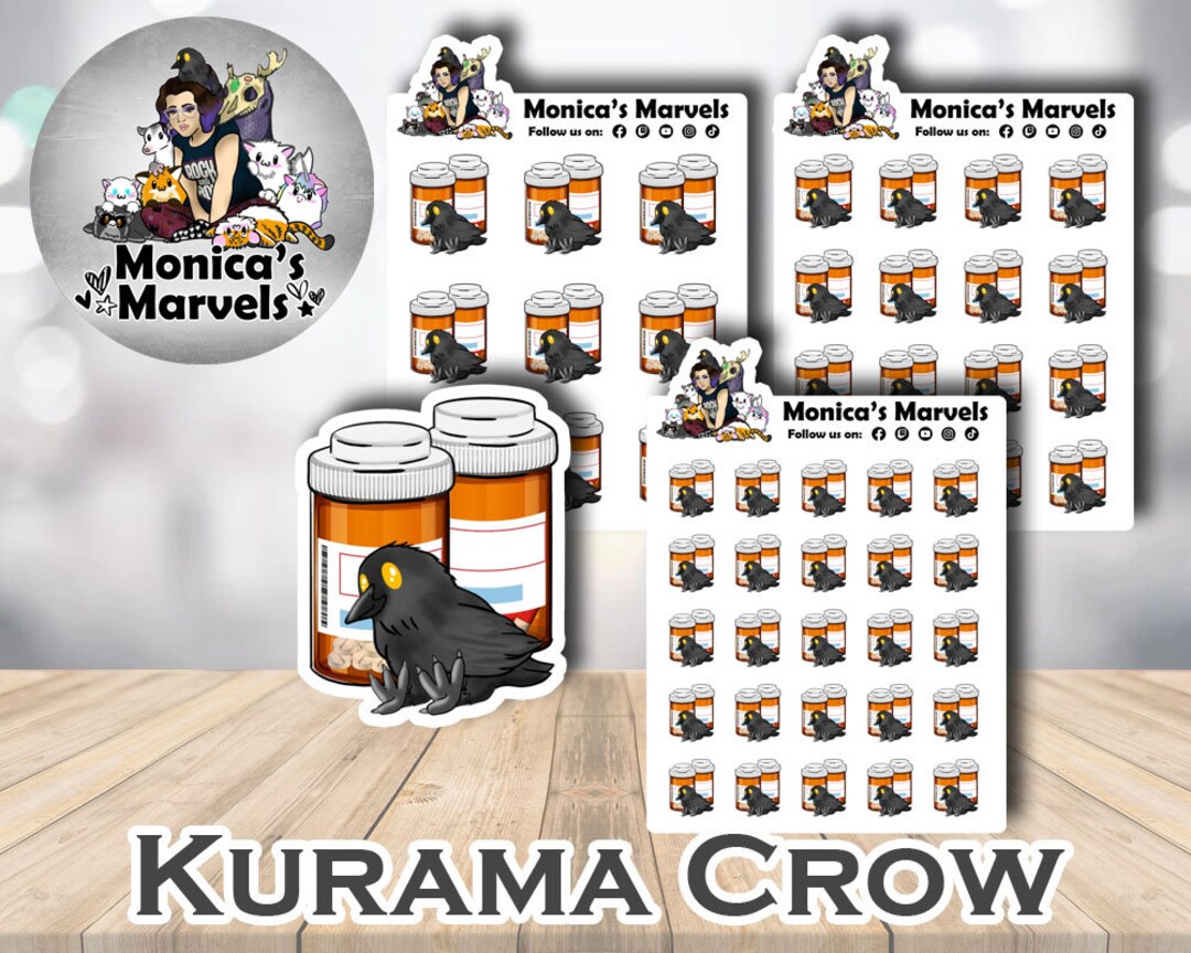 Chibi Kurama the Crow Medication Printable Planner Stickers - Etsy