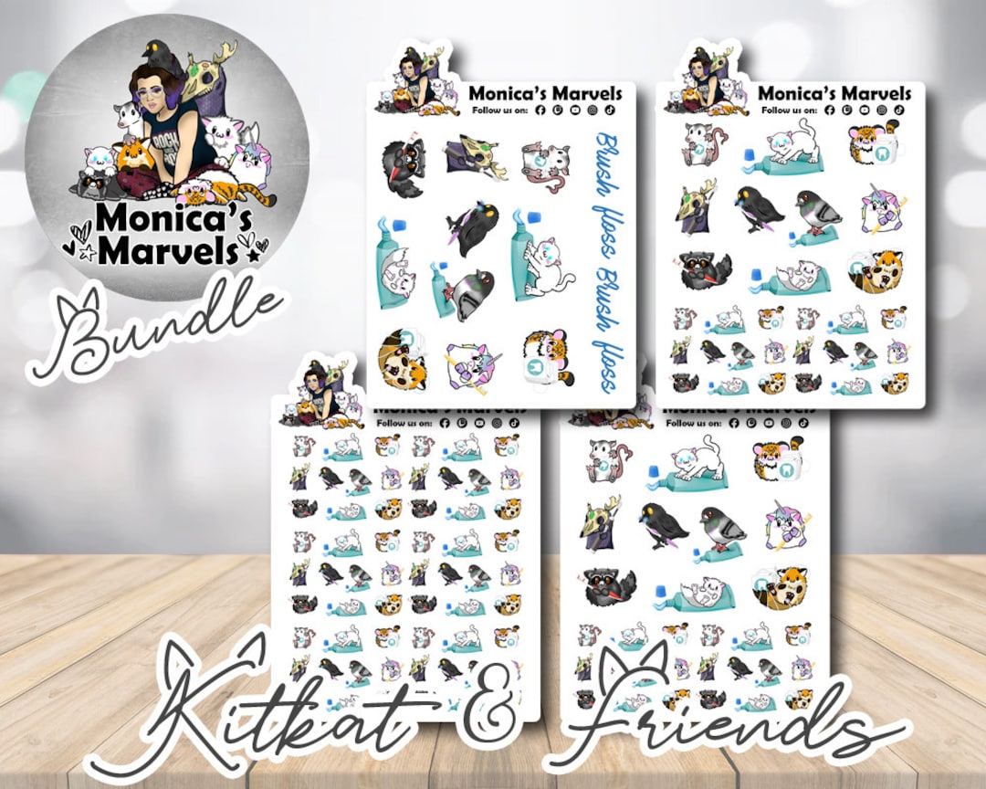 Chibi Kitkat and Friends Brushing and Flossing Teeth Printable Planner ...