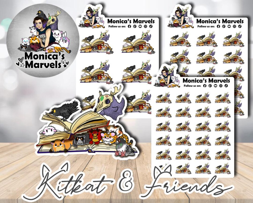 Chibi Kitkat Kitsune Book Reading Book Club Printable Planner Stickers ...