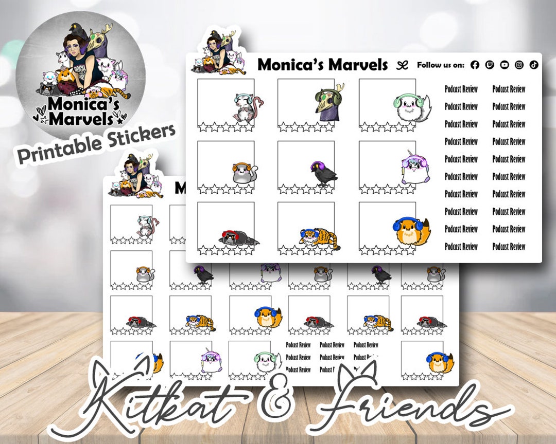 Chibi Kitkat and Friends Podcast Music Review Printable Planner ...