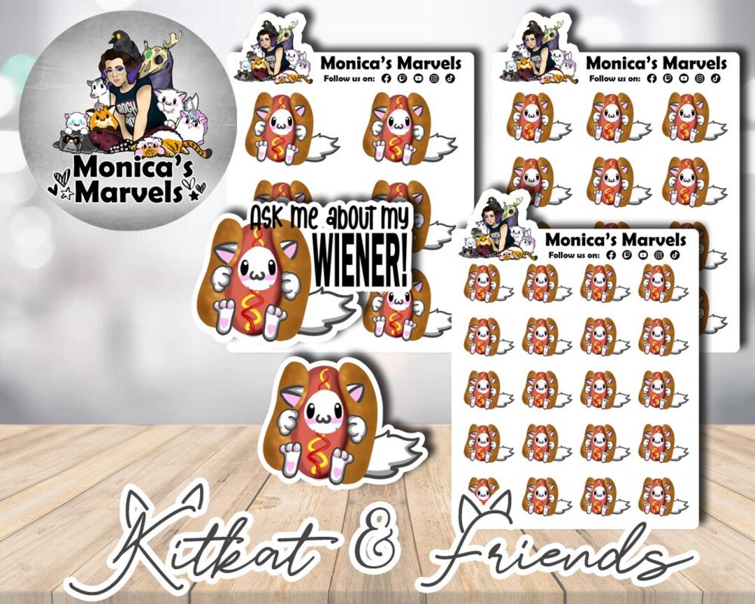 Chibi Kitkat Kitsune Hotdogs Printable Planner Stickers - Etsy