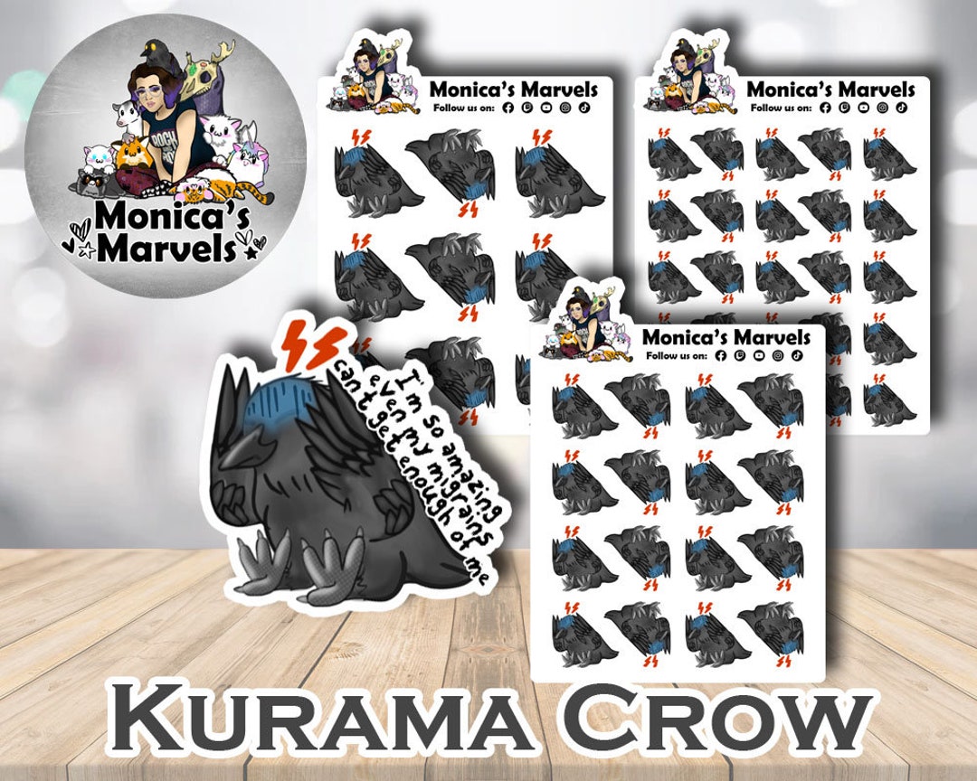 Chibi Kurama the Crow Migraine Printable Planner Stickers - Etsy UK