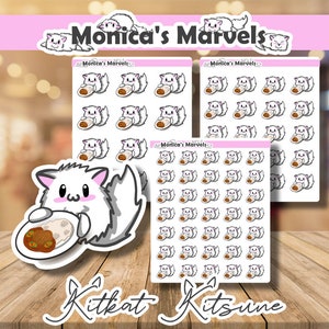 Clip Art & Image Files Baking Chibi KitKat Kitsune Printable Planner ...