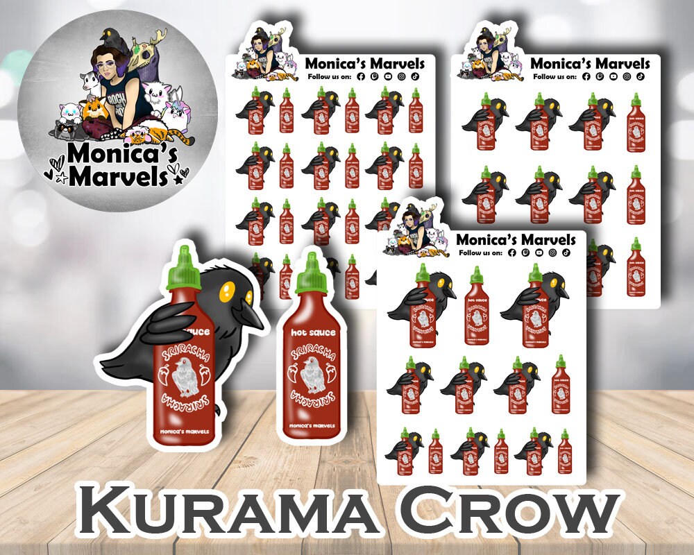 Chibi Kurama the Crow Spicy Sauce Printable Planner Stickers - Etsy