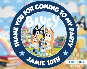 Bluey Name Tags - Etsy UK
