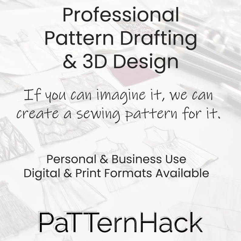 Expert Pattern Digitization, 3D Fit Rendering Services for Sewing Pattern Designers. Pattern ...