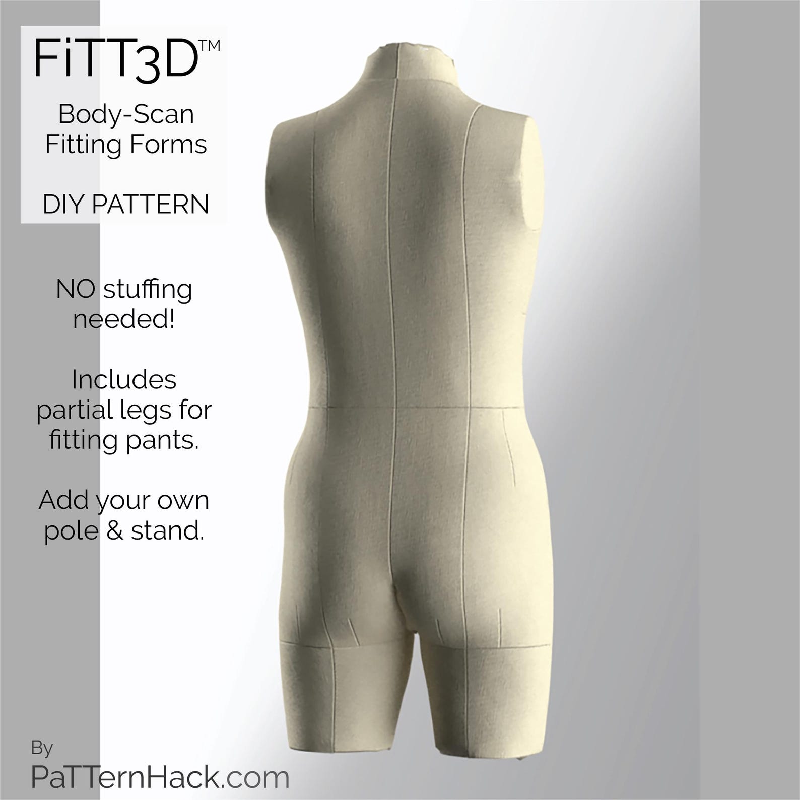 Custom Body-scan Dress Form DIY Pattern | No Stuffing-no Lumps | Life ...