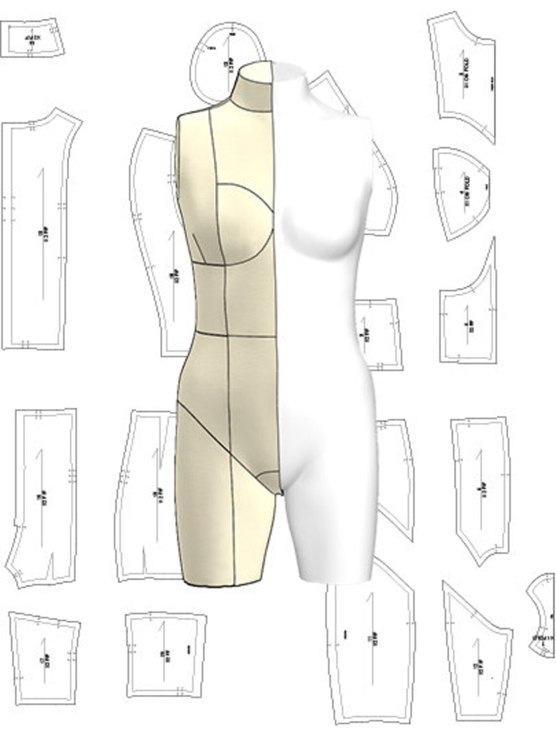 DIY Custom Dress Form Pattern | Body-scan Included | Women, Men, Kids | Size Inclusive | No ...