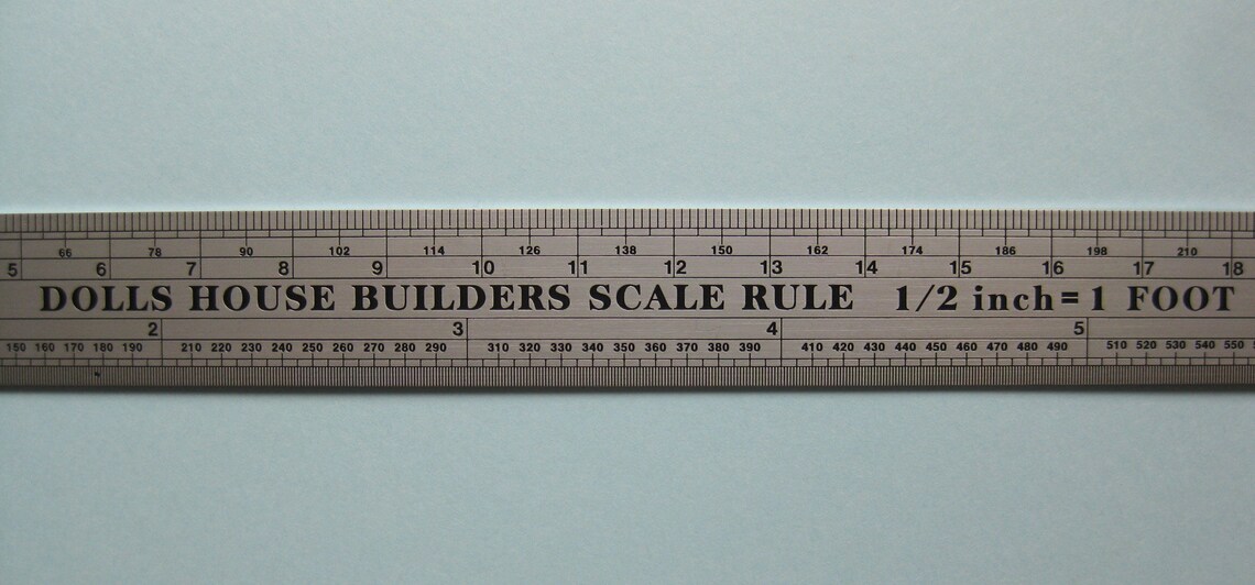 Stainless Steel Dolls House Builders Scale Rule 1/24 74124 - Etsy
