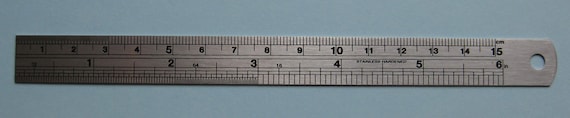 Stainless Steel 6-inch Rule 74010 - Etsy